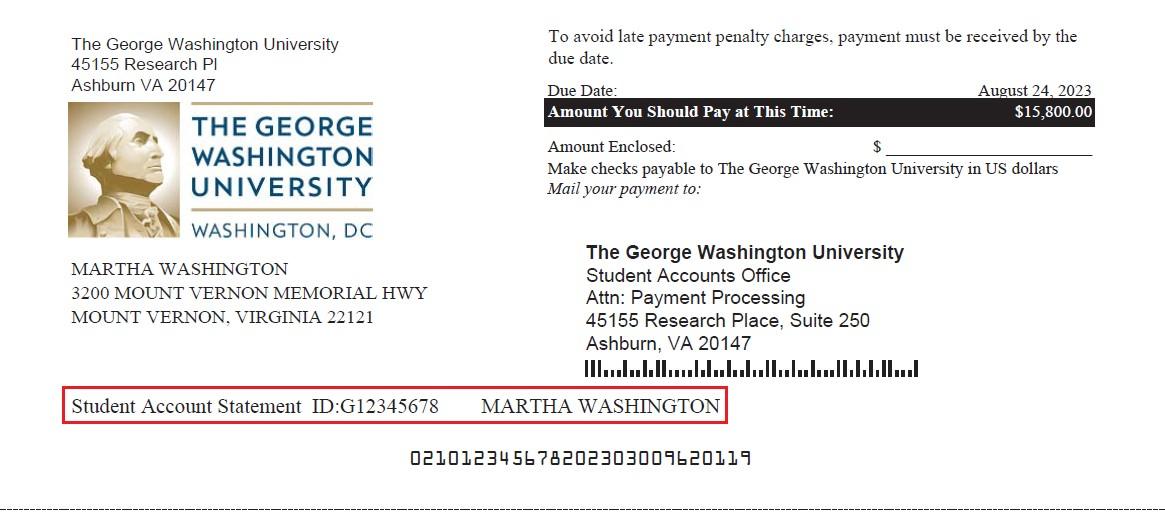 How to Read Your Statement | GW Student Accounts | The George ...